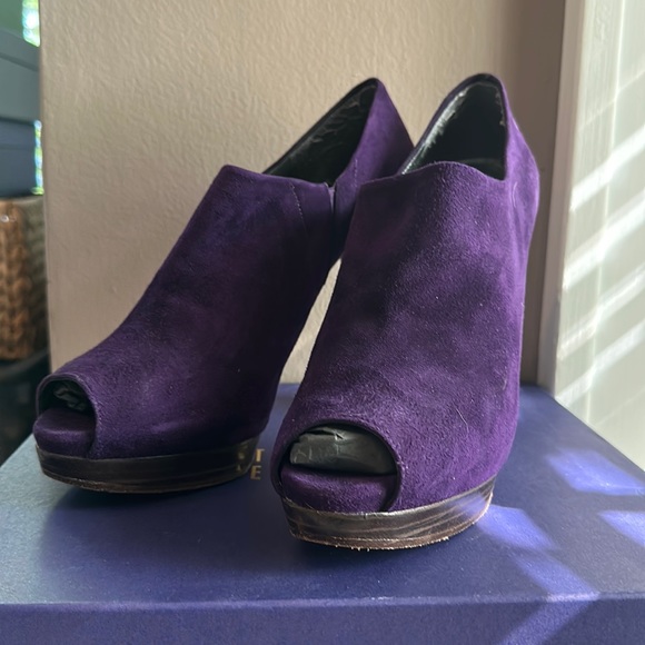 Stuart Weitzman | Shoes | Purple Stuart Weitzman Suede Heels | Poshmark